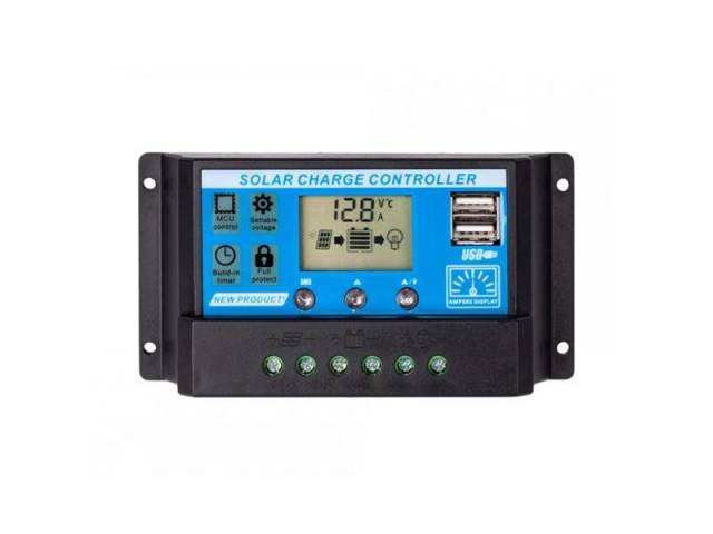Solar controller PWM 12-24V/30A+USB for Pb batteries, LiFePO4, Li-ion ...