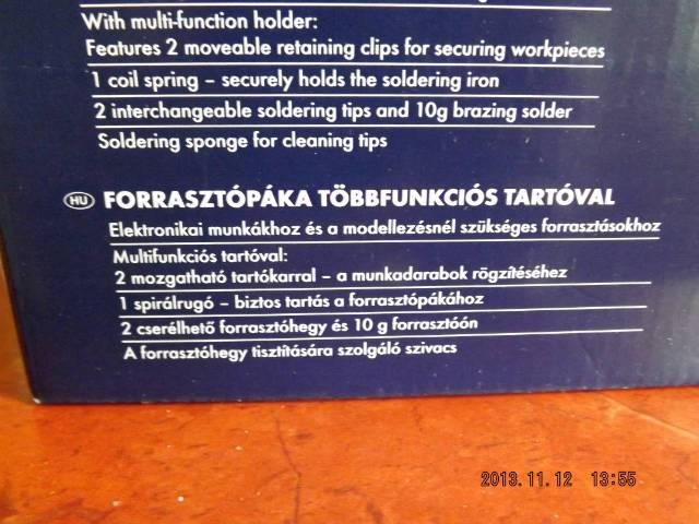 Forrasztó páka Parkside - Szigetvár, Forrasztó páka Parkside - Elektronika