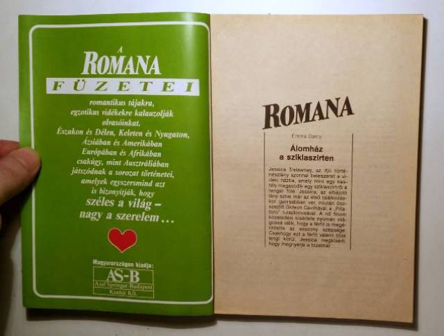 Romana 3. Álomház a Sziklaszirten (Emma Darcy) 1989 (6kép+tartalom) romantikus (harlequin ...