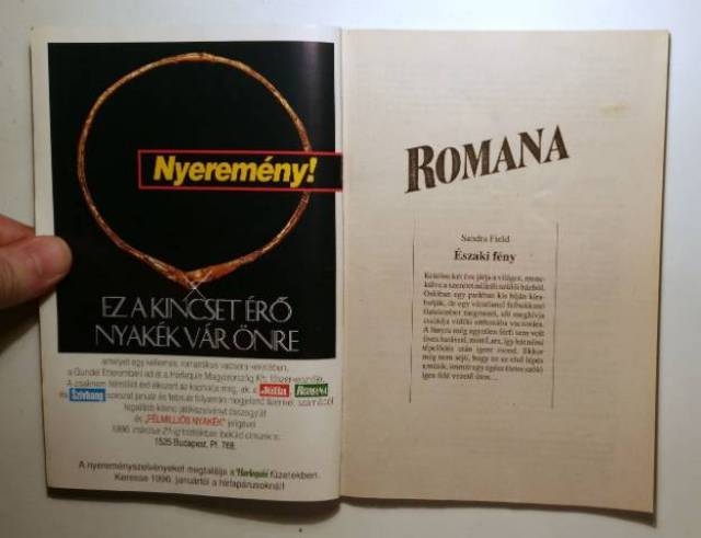 Romana 109. Északi Fény (Sandra Field) 1996 (6kép+tartalom) romantikus (harlequin) - Budapest ...