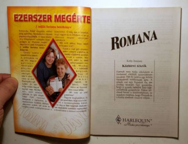 Romana 208. Közhírré Tétetik (Kelly Jamison) 2000 (6kép+tartalom) romantikus (harlequin ...