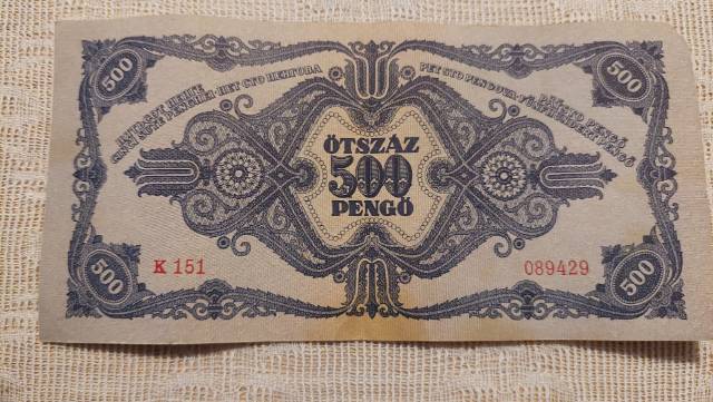 Magyar 500 pengős 1945-ből, és 10 Forintos 1985-ből eladó. - Békéscsaba ...