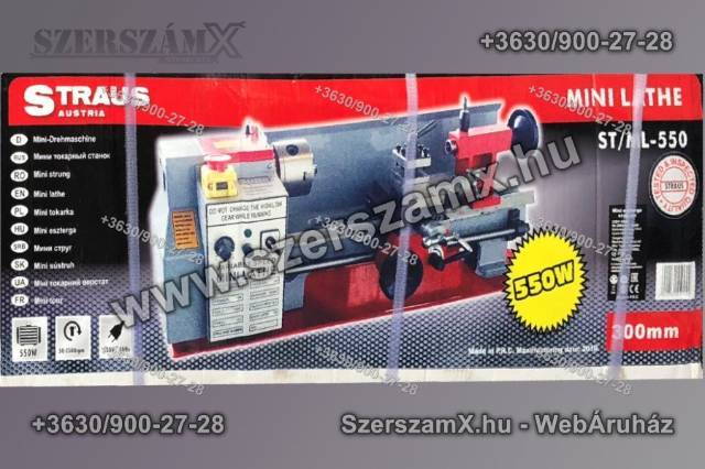 Straus ST/ML-550 Mini Fémeszterga 550W Straus Mini Fémeszterga 550W ...
