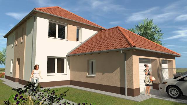 Fóton tetőteres, 128 nm-es új építésű ikerház eladó, Kisalag, Alagi ...