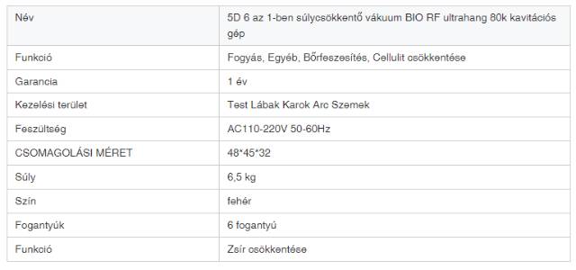 BÉRELHETŐ - 6 az 1-ben ultrahangos test cellulit eltávolítása ...