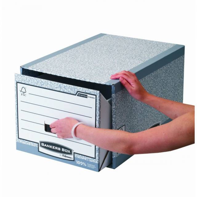 Filing drawer Fellowes Bankers Box Szürke Újrahasznosított Karton (31 x ...
