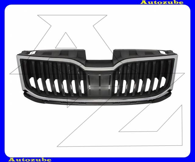 SKODA OCTAVIA 3 2016.10-2020.10 /5E/ Hűtődíszrács fekete, krómkerettel ...