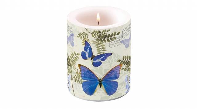 Blue Morpho átvilágítós gyertya 12x10cm - Budapest - Állat