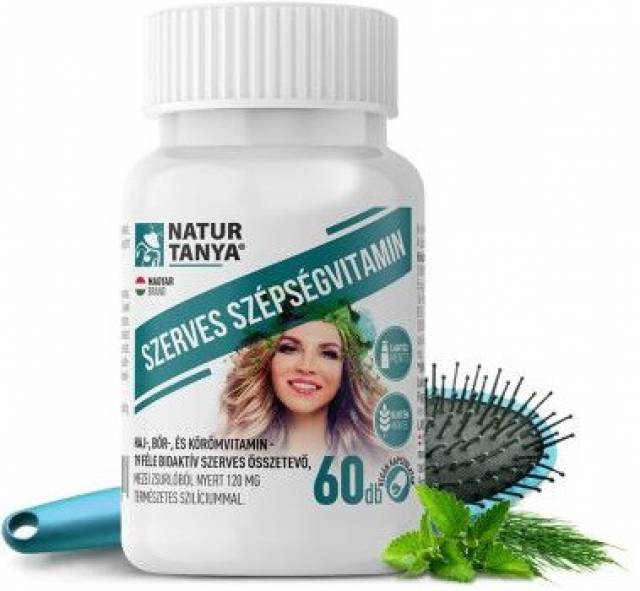 Natur Tanya® Szerves szépségvitamin 60db kapszula haj, bőr köröm ...