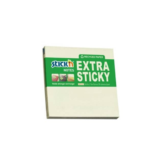 Öntapadó jegyzettömb STICK'N extra erős 76x76mm újrahasznosított ...