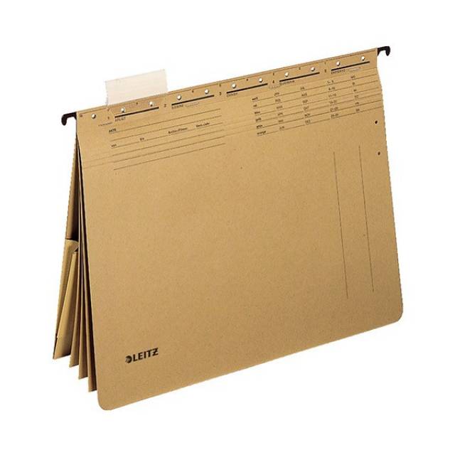 Függőmappa gyorsfűző szerkezettel LEITZ Alpha A/4 kombi karton natúr 25 ...