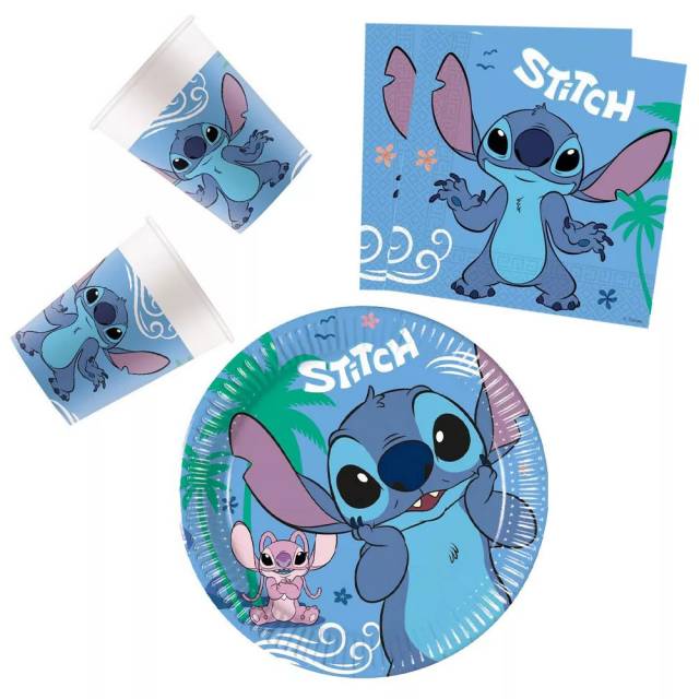 Lilo és Stitch, A csillagkutya party szett 36 db-os, 20 cm-es tányérral ...