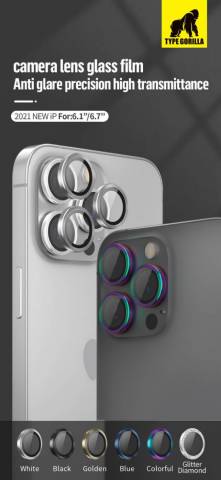 Apple iPhone 13 Pro/13 Pro Max TG Armor 3D Kameravédő Üvegfólia - Ezüst - Type Gorilla - Mályi ...