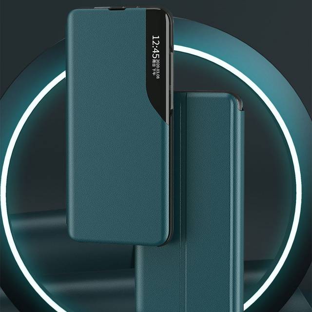 Eco bőr nézet tok elegáns flipes kihajtható tok kitámasztóval Xiaomi ...