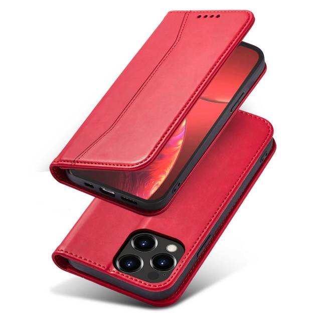 Magnet Fancy Case tok iPhone 13 Pro tok kártya tárca kártya Stand Red ...