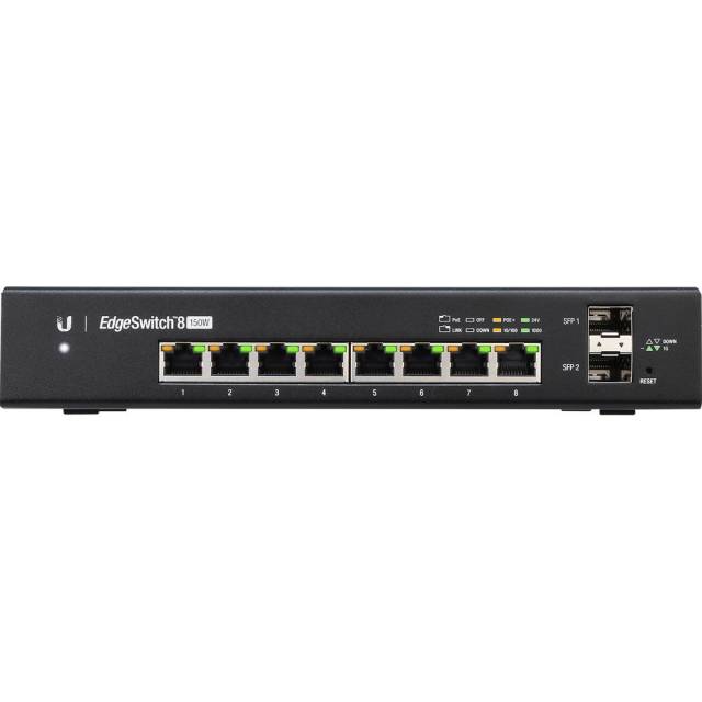 Ubiquiti EdgeSwitch ES-8-150W 8-Port + 2xSFP Gigabit PoE falra ...