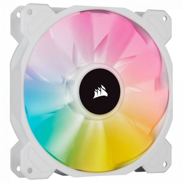 CORSAIR SP140 RGB ELITE White 140mm RGB LED Fan with AirGuide Single ...