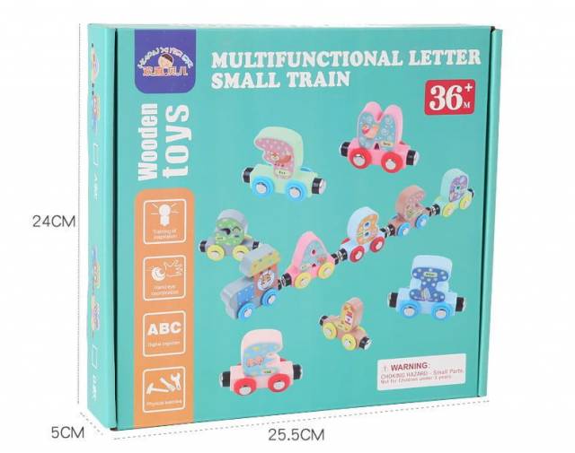Fa vonat készlet, mágneses - ABC betüivel - Budapest - Játék