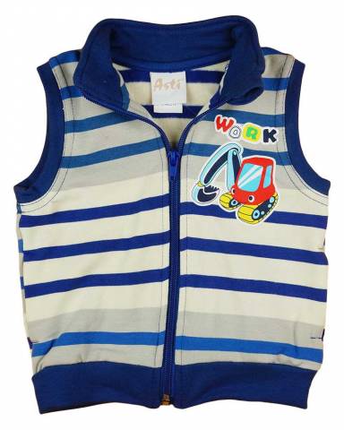 Belül bolyhos kisfiú mellény munkagépes mintával - A-K - Budapest ...
