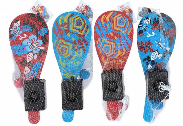 Teniszütő + labda tréner szett piros geometriai mintával - Budapest - Játék