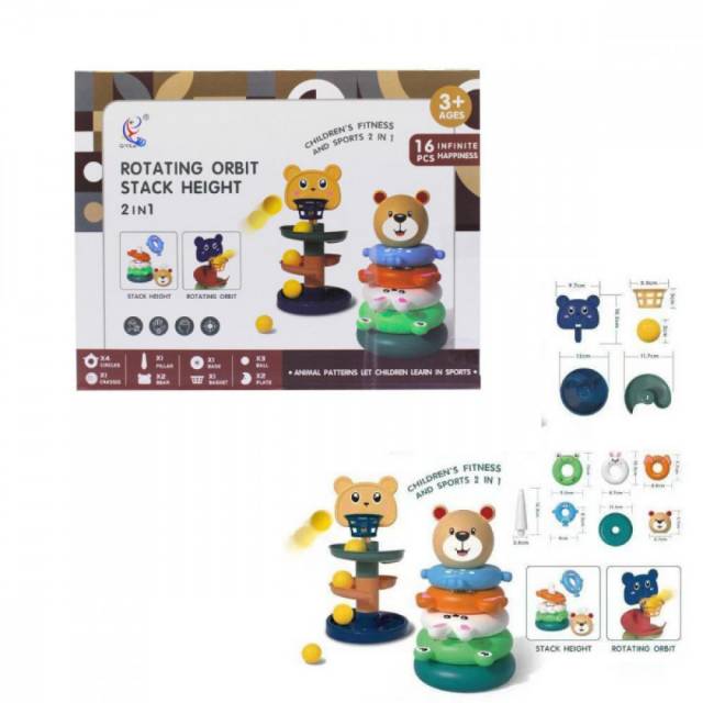 2in1 Montessori torony és golyópálya építő macis - Budapest - Játék