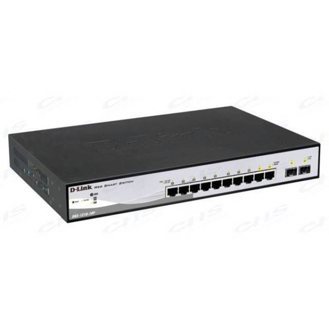 D-LINK Switch 8x1000Mbps (8xPOE) + 2xGigabit SFP Menedzselhető Rackes ...