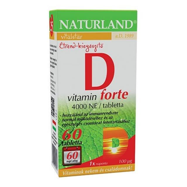 NATURLAND D-VITAMIN FORTE TABLETTA 60 DB - Budapest - Egészség, Szépség