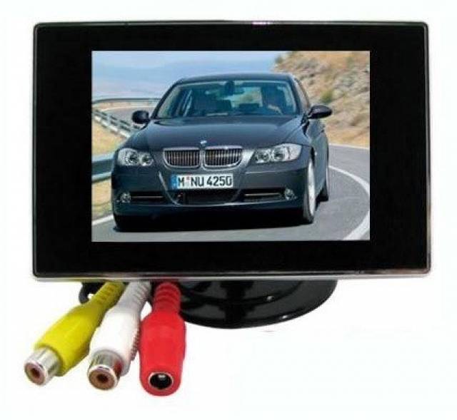 3.5'' TFT LCD mini monitor autóba színes tolatókamera monitor ...