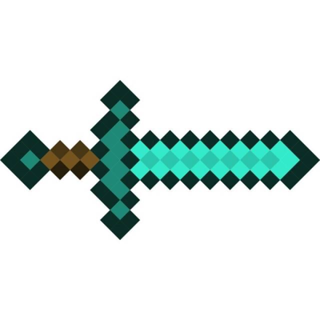 Minecraft formapárna, Gyémánt Kard, Diamond Sword 34x21 cm - MINECRAFT ...
