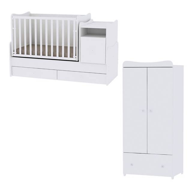 Lorelli Trend PLUS kombi ágy 70x165 + Exclusive szekrény - White - Érd ...