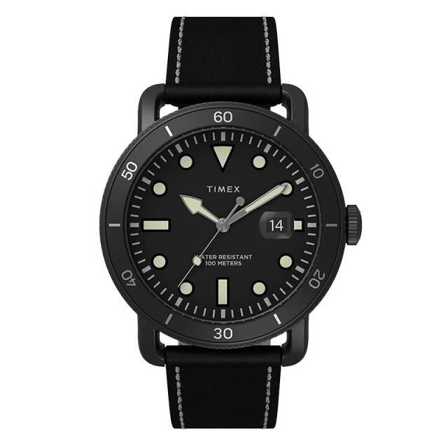 TIMEX Port Driver férfi karóra, bőr szíj, quartz, fekete - Timex ...