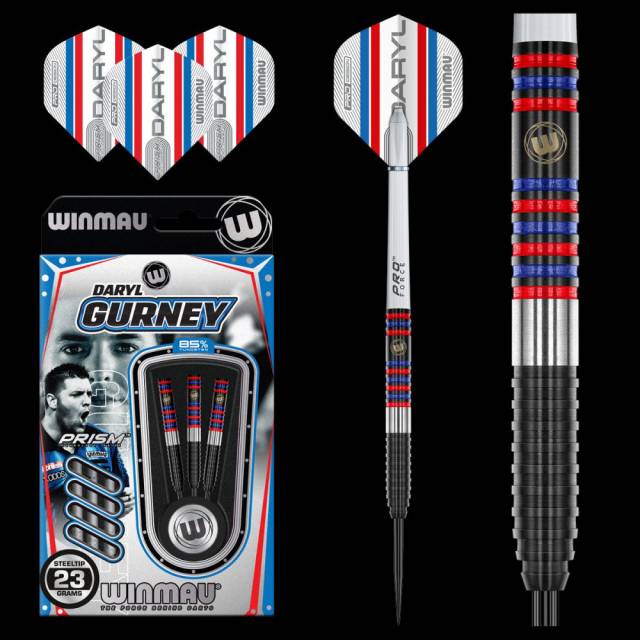 DART SZETT STEEL WINMAU DARYL GURNEY PRO-SERIES 23G, 85% WOLFRAM ...