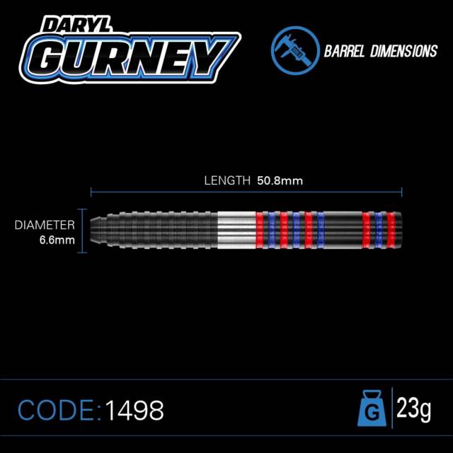 DART SZETT STEEL WINMAU DARYL GURNEY PRO-SERIES 23G, 85% WOLFRAM ...
