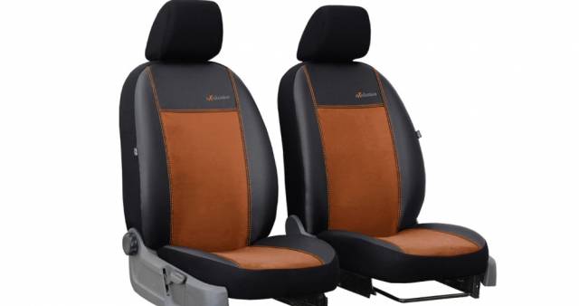Univerzális Üléshuzat Exclusive Alcantara (1+1 SZ) hasított bőr barna ...