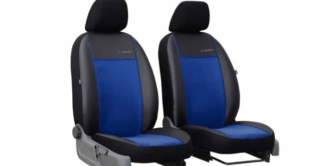 Univerzális Üléshuzat Exclusive Alcantara (1+1 SZ) hasított bőr kék ...