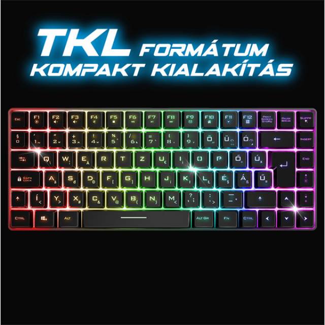 Spirit of Gamer Billentyűzet Vezeték nélküli - ELITE K70 (TKL, 85 gomb ...