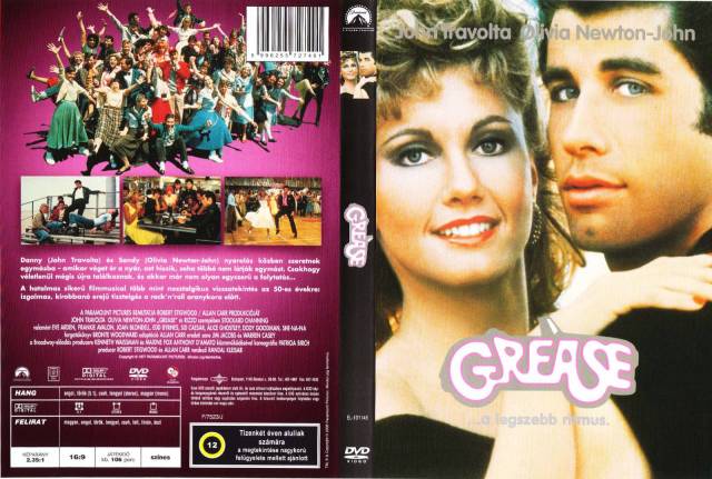 GREASE (1978) DVD - John Travolta, Olivia Newton-John - Budapest XIII ...